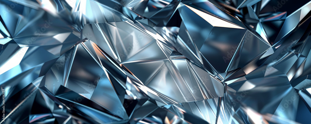 Abstract geometric background showcasing fragmented triangles and sharp ...