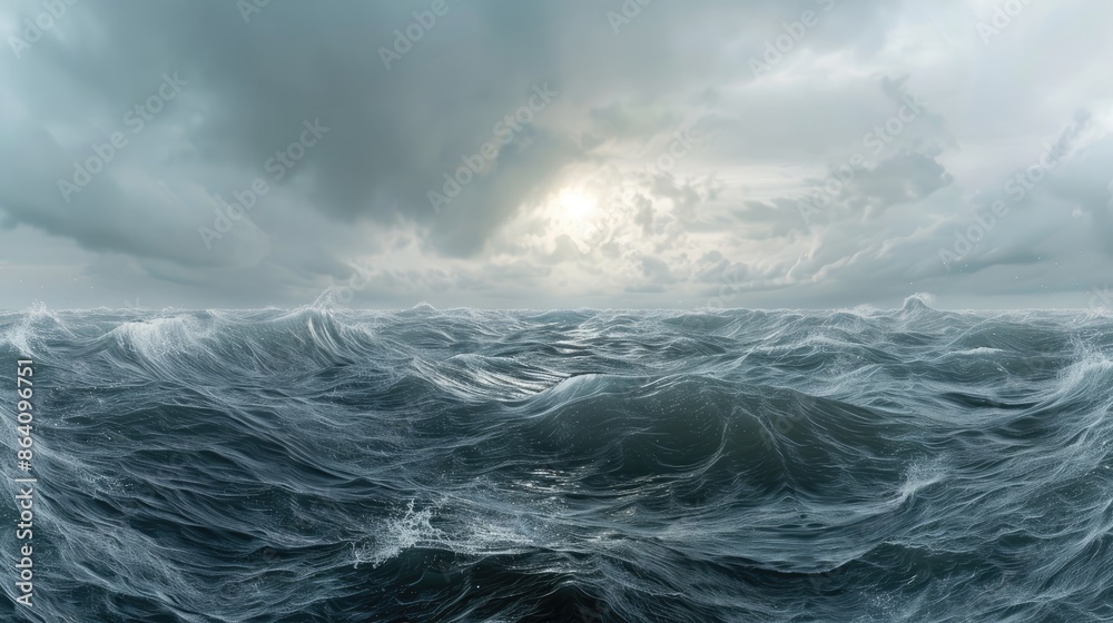 HDRI Environment Map of Stormy Sea Spherical Panorama in 360 Degrees ...