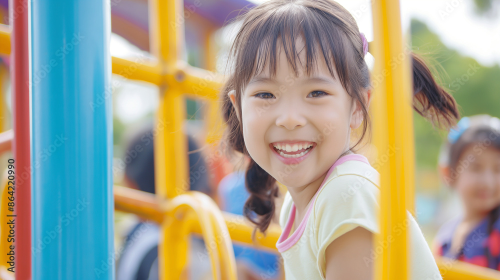 Recess Fun - Children playing during recess on the playground, back to school, hd, playful with ...
