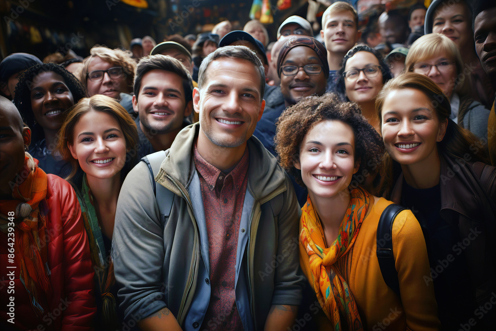 A gropup of people of different nationalities participating in a cross ...