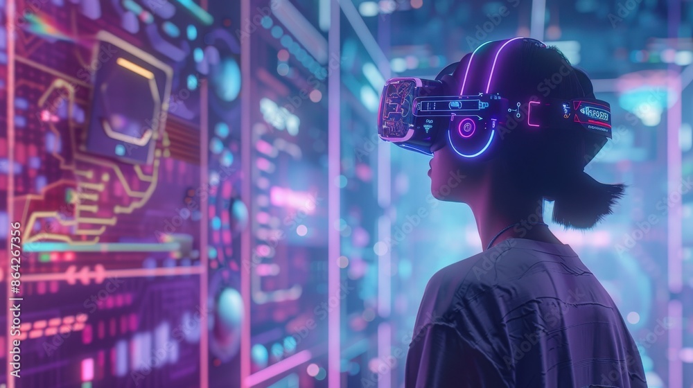 Ilustración de Stock E-learning platform, designed with sleek digital ...