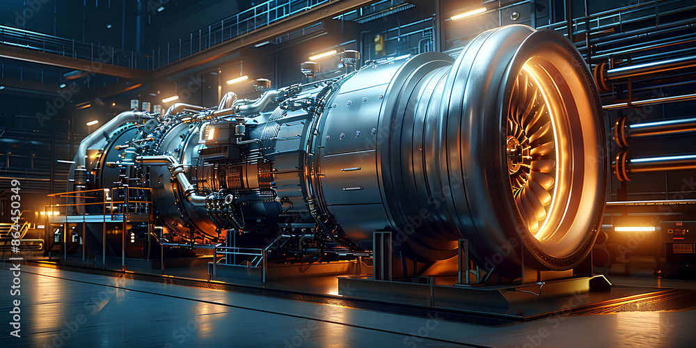 Description Industrial gas turbine power plant for efficient electrical ...