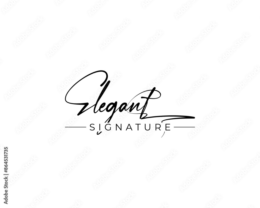 Vector de Stock Luxury elegant signature logo, Font Calligraphy ...