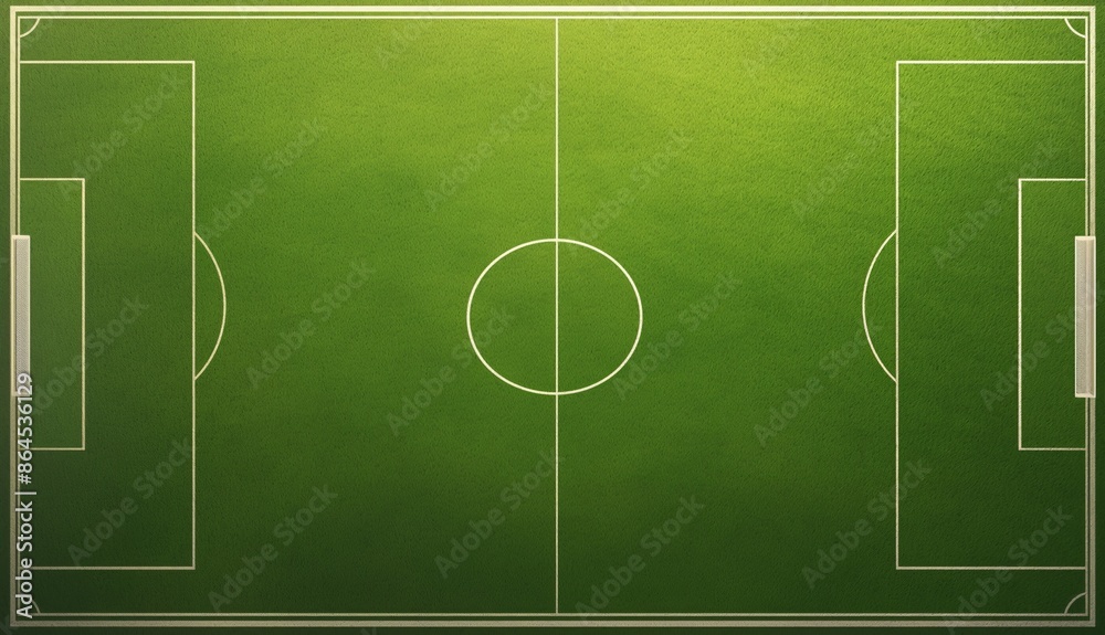 Football stadium vector illustration, Soccer field in flat style, grass ...