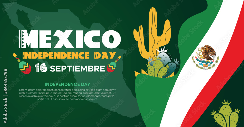 September 16 Mexico Independence Day Web Banner and Background. Mexican ...