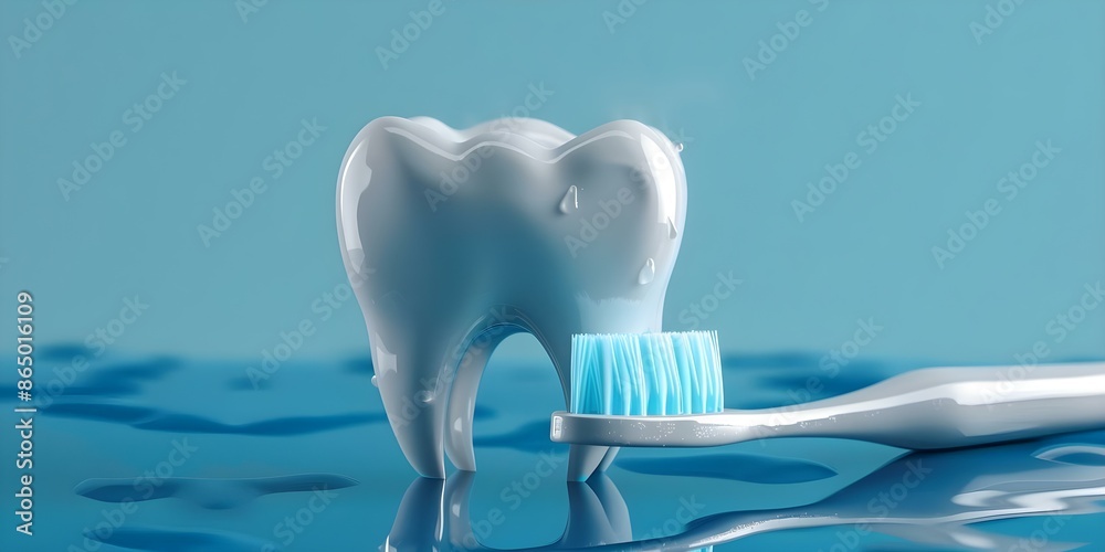 Visual representation of tooth brushing. Concept Dental hygiene, Oral ...