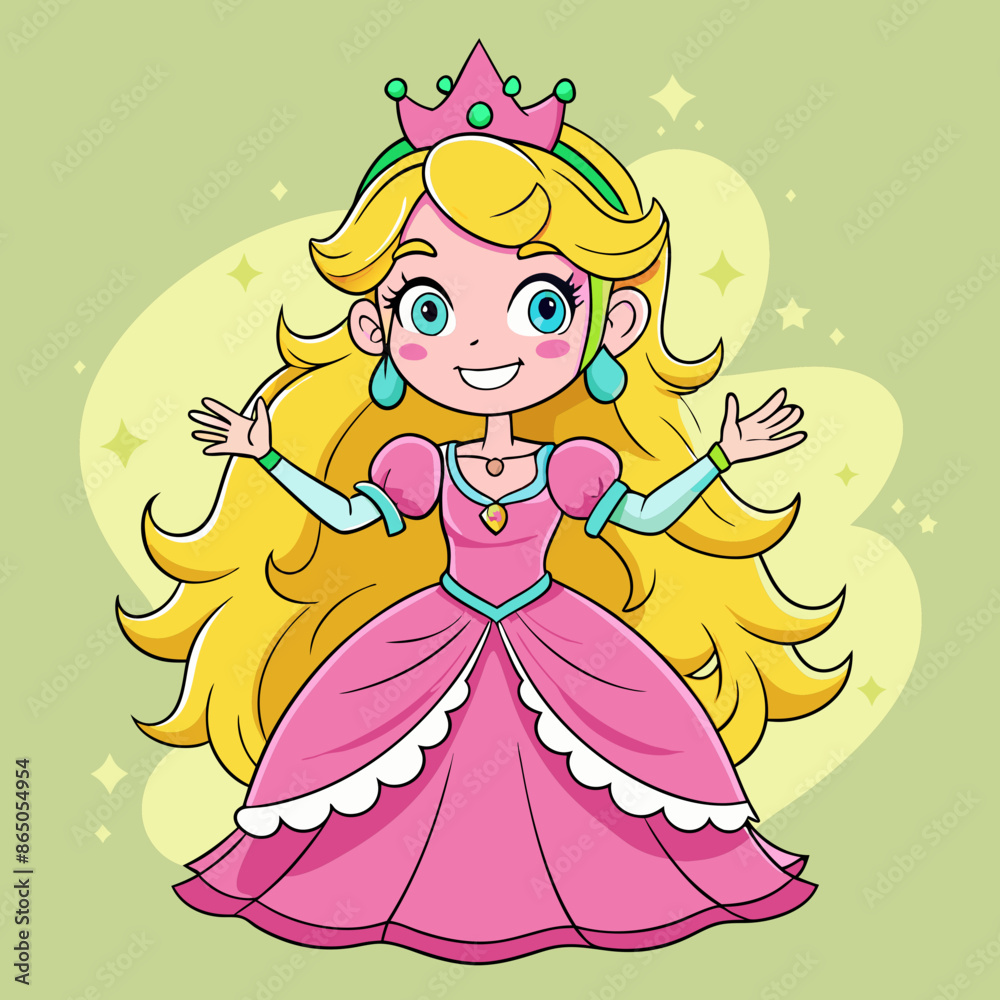 Princess Coloring Page for kids, Kids Drawing, Princess with different ...