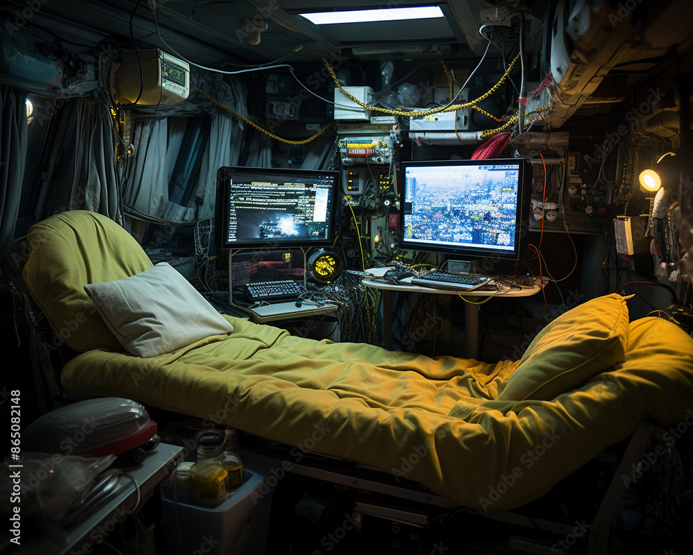 Hospital room transformed into LAN party, gaming monitors and medical ...