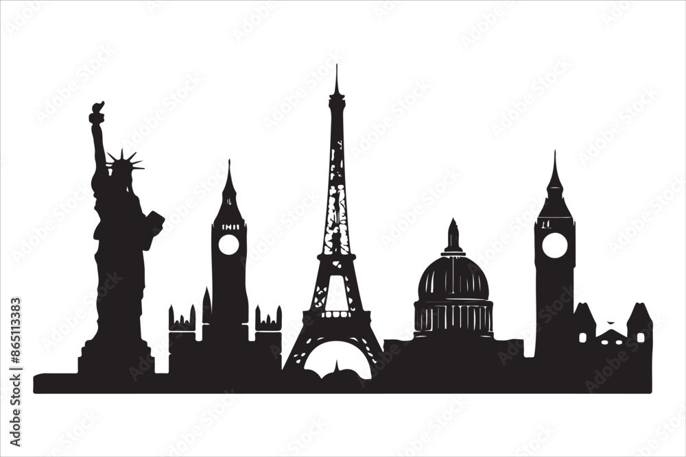 Eiffel Tower 🗼, Statue of Liberty 🗽, Big Ben 🕰️, Colosseum 🏛️, Great ...