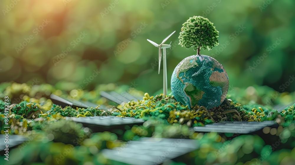 Clean energy concept on World Environment Day or International Day of ...