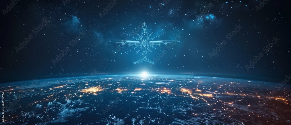 compass, navigation concept for aviation. points of departure and ...