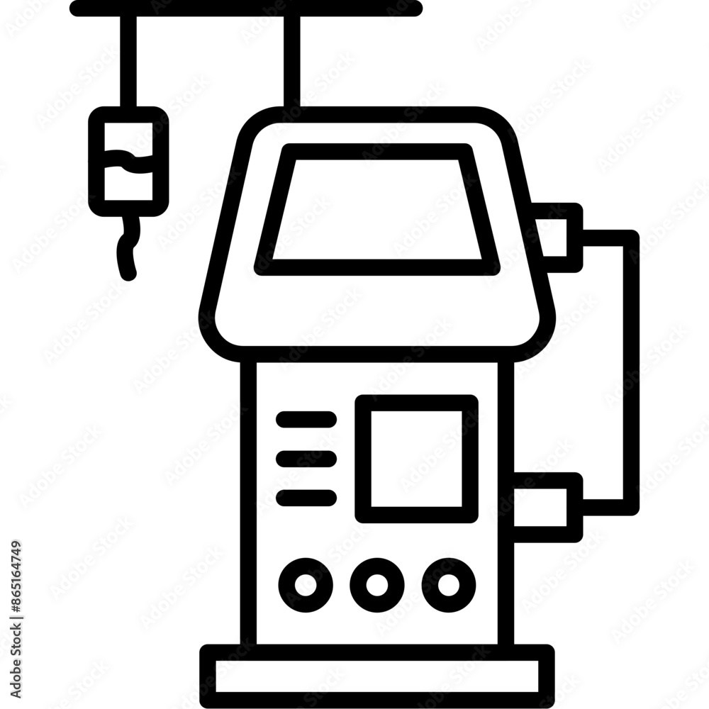 Hemodialysis Machine Icon Stock Vector | Adobe Stock