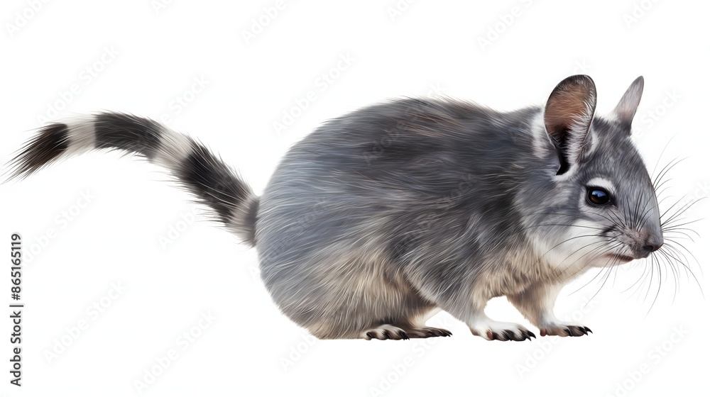 1. Generate a detailed digital illustration of a Chinchilla in full ...