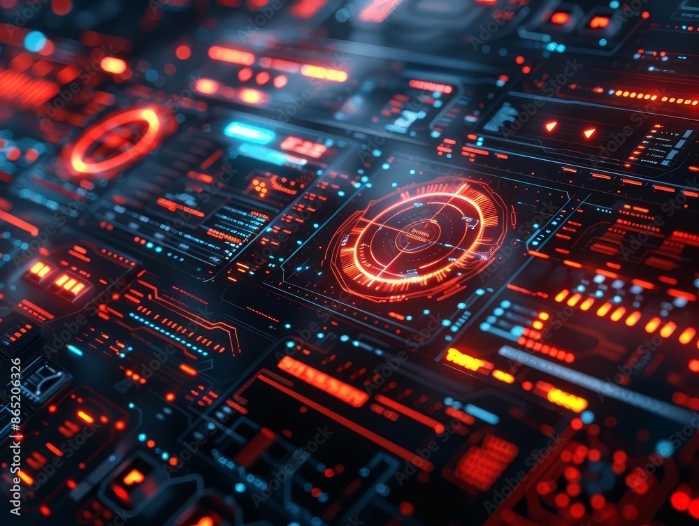 Advanced Cybersecurity Interface Displaying Realtime Threat Detection Encrypted Data Streams
