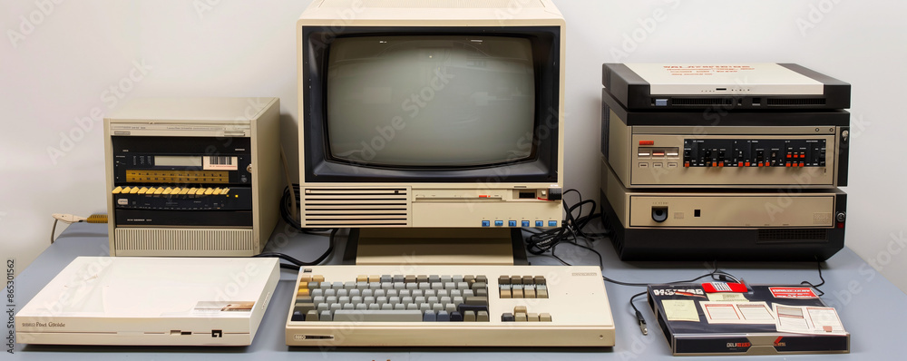 Vintage Computer: An early personal computer from the 1980s, complete ...
