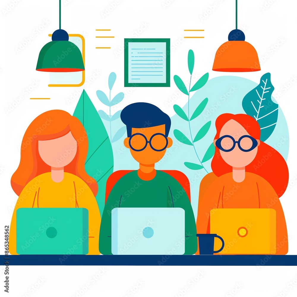 Team members collaborating remotely using communication tools on an SME ...