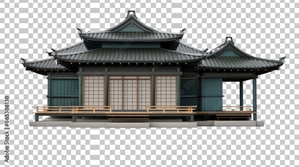 Collection of kyoto san iei japanese tea house, dark green and gray ...