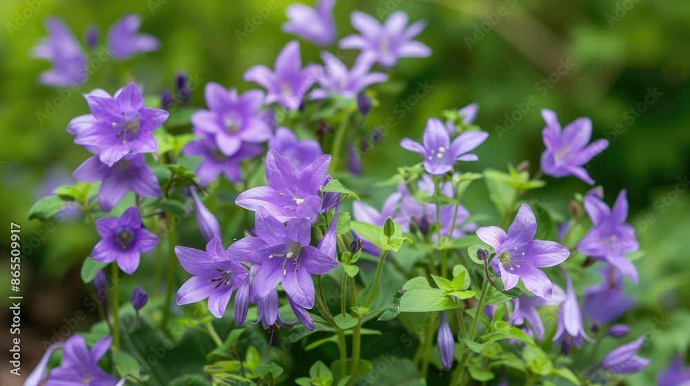 Spreading bellflower scientifically named Campanula patula seen in the ...