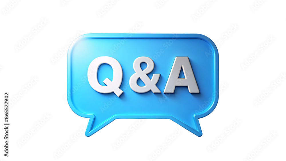 Question mark, question bubble icon model design render 3d, faq Q & A ...