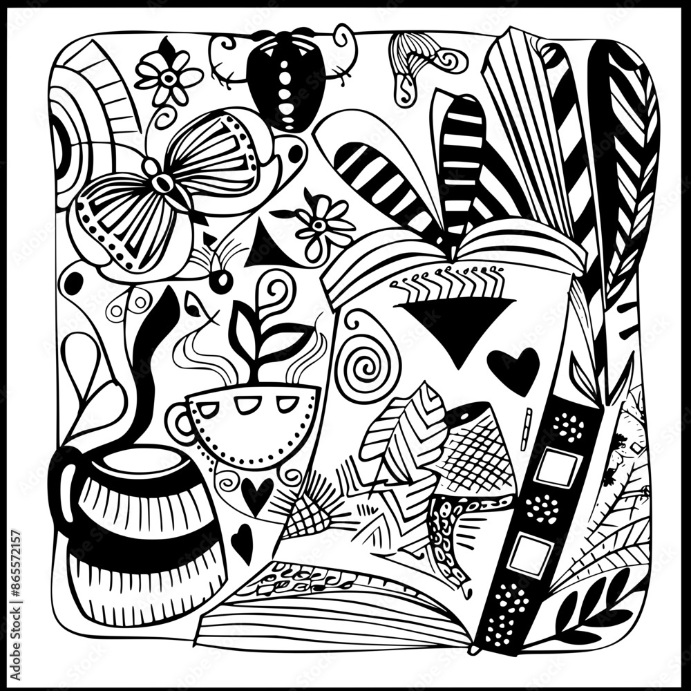 Vector de Stock coloring pages, coloring book, adult coloring pages ...