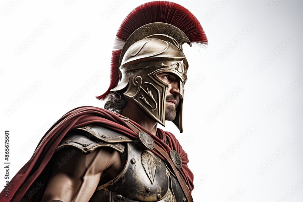 Spartan warrior on a white background. Spartan War. Topics related to ...