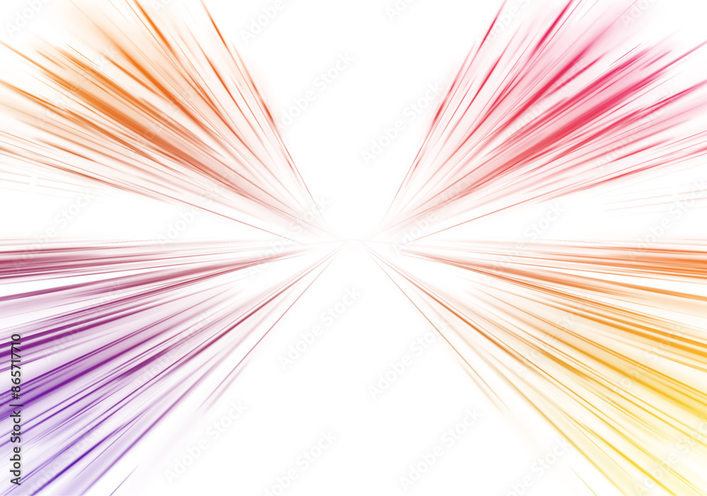 Long exposure of motorways as speed. Sport car is made of polygons ...