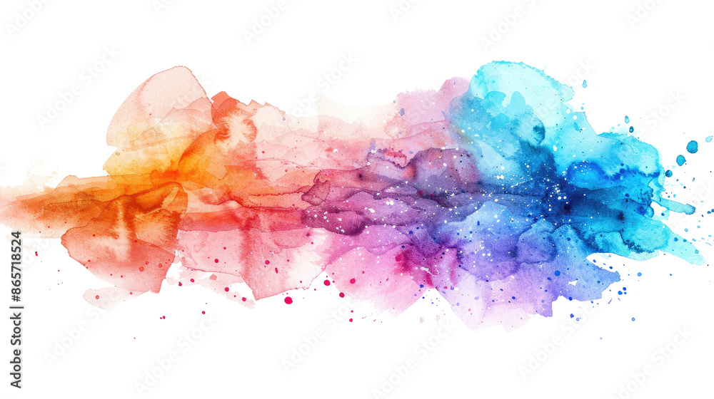 watercolors on a transparent background Stock Photo | Adobe Stock
