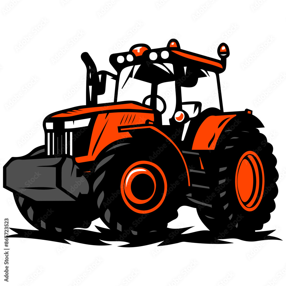 Tractor Logo Illustration Clipart for Farming Logo Design Heavy ...