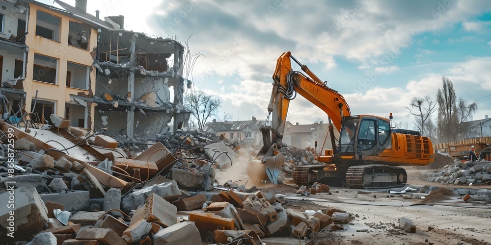 Demolition and Deconstruction Images of Structures Being Taken Down ...