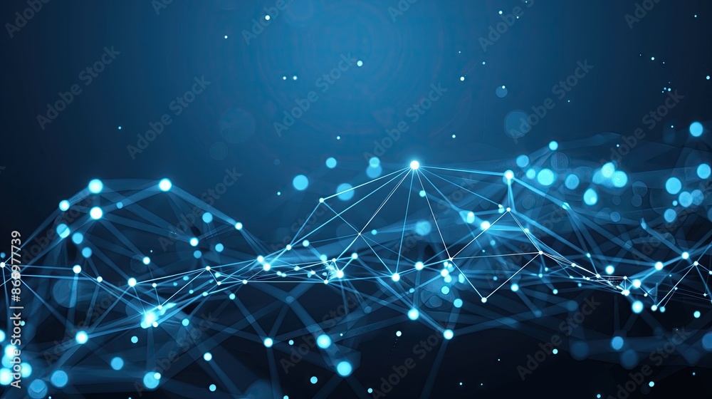 Digital background, technology, neural network, artificial intelligence ...