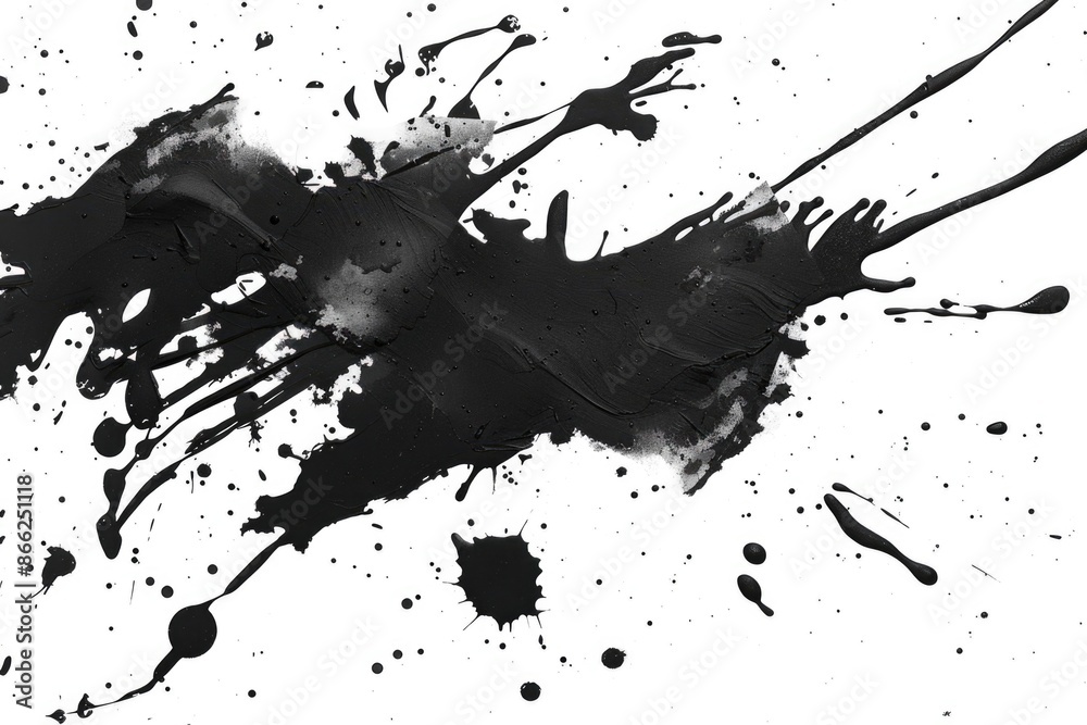 Black dried paint splattered dirty style. Royalty high-quality free ...