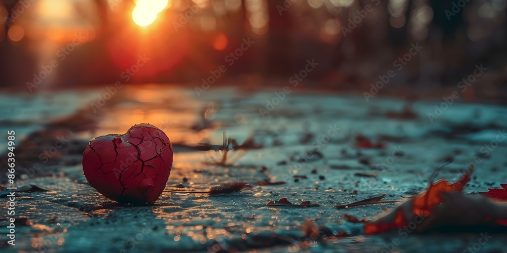 Broken heart after a breakup. Concept Healing Process, Coping ...