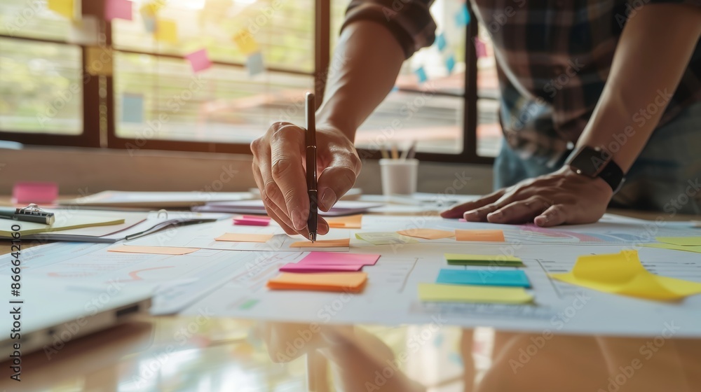 Graphs showing organization chart diagram and work flow of business ...