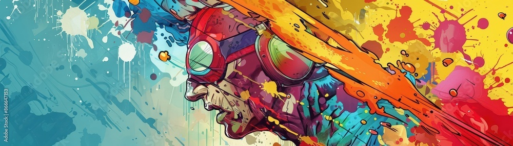 Detailed vector illustration of a pop art comic book cover, featuring ...