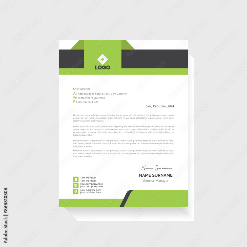 Professional business letterhead design for corporate company ...
