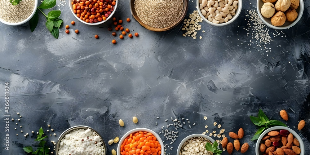 Promote niacinrich foods for a healthy diet with a creative banner ...