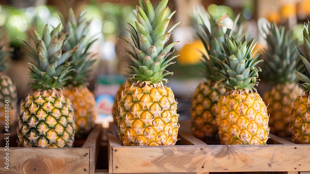 Educational visual aid on the Pineapple Ananas comosus illustrating its ...