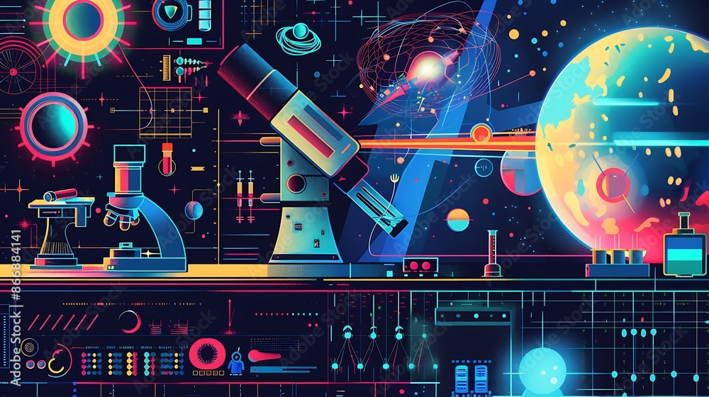 Ilustración de Stock Educational infographic illustrating gamma ray ...