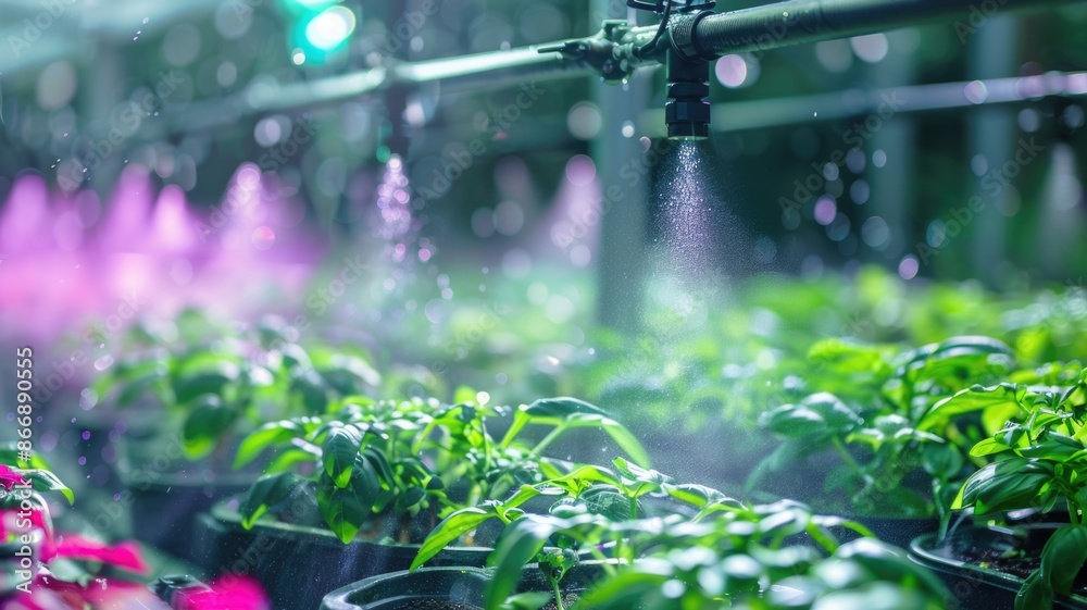 nutrient misting system in an aeroponic setup, highlighting how plants ...