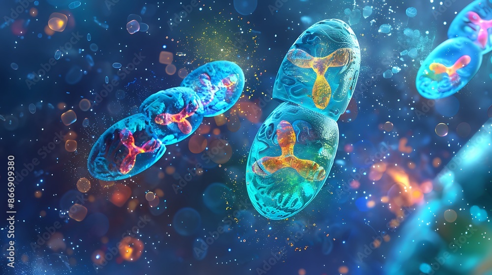 Ilustración de Stock Visual aid explaining the phases of mitosis ...