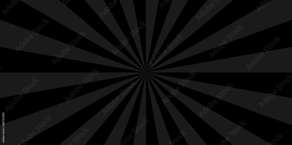 Vector Abstract black and gray sun rays sunburst backdrop background ...