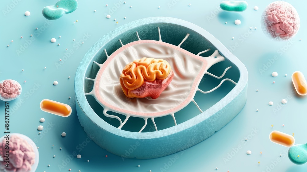 Educational diagram of a eukaryotic cell, highlighting nucleus ...