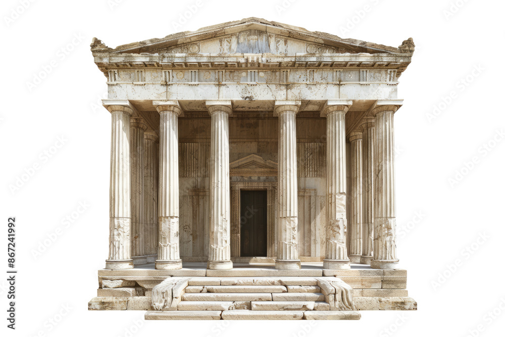 Ancient Greek temple isolated on transparent background Stock Photo ...