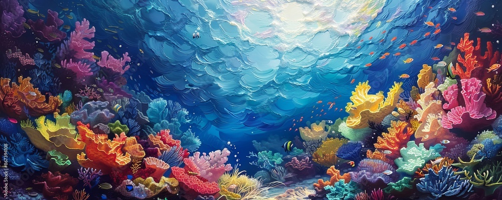 Beneath the waves, a vibrant world awaits, its coral reefs teeming with ...