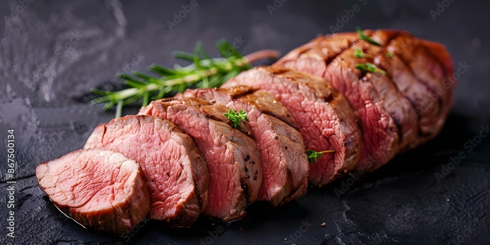 Roasted beef tenderloin is a type of meat. Concept Type of Meat, Beef ...