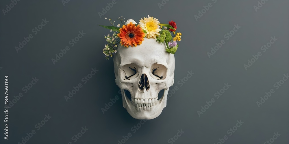 Genderneutral memento mori tattoo design suitable for all individuals ...