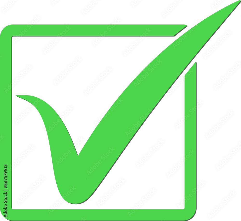 Vector de Stock Green tick. Green check mark. Tick symbol, icon, sign ...