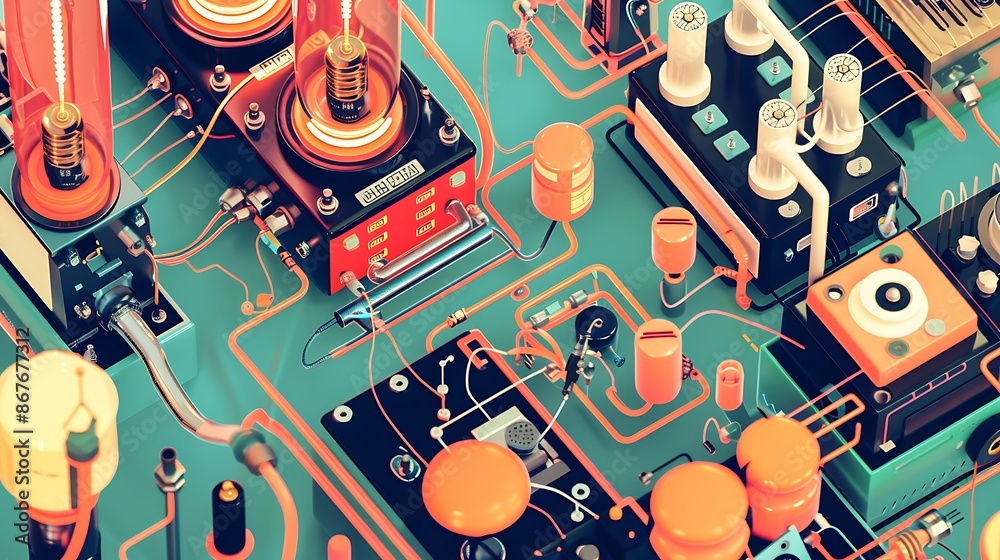 Series of illustrations Electric Circuits detailing series parallel ...