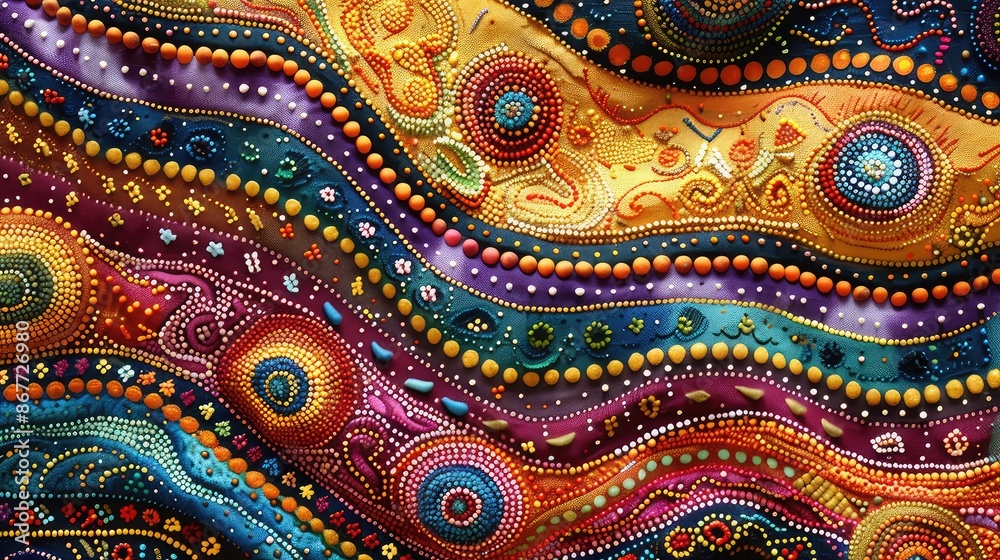 Native American weaving patterns mixed with Australian Aboriginal dot ...