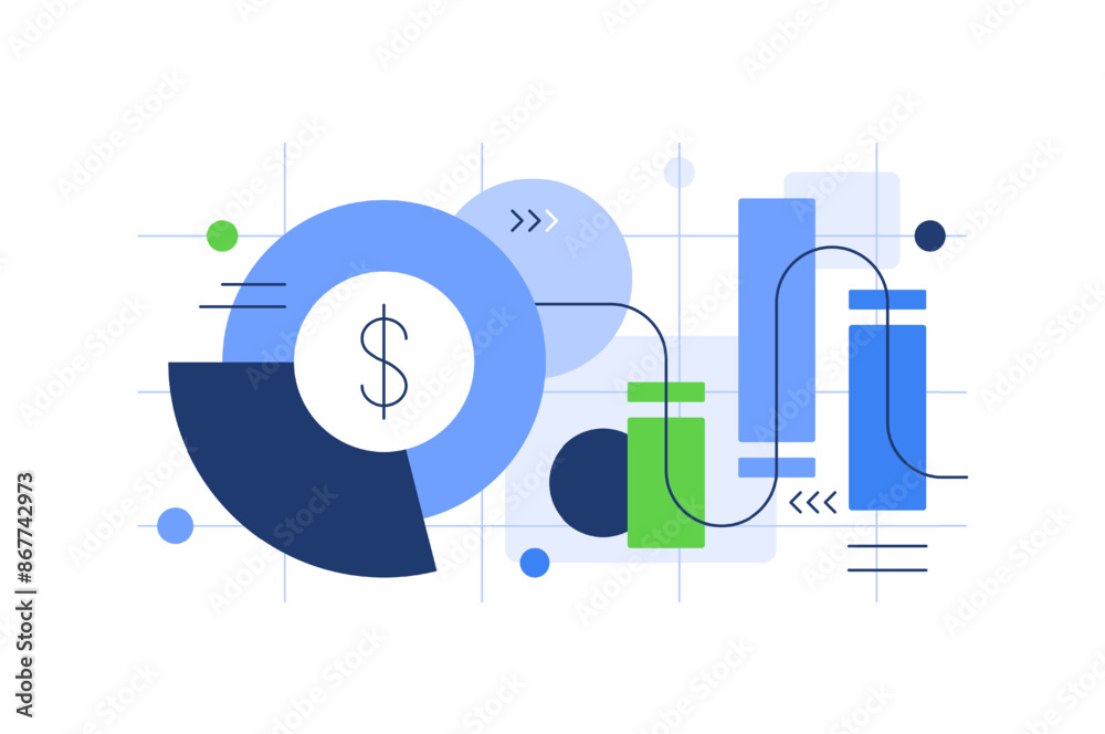 Data science and big data, Analysis,Infographic element,Digital data ...